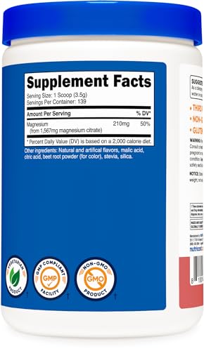 Magnesium citrate for stress and anxiety relief