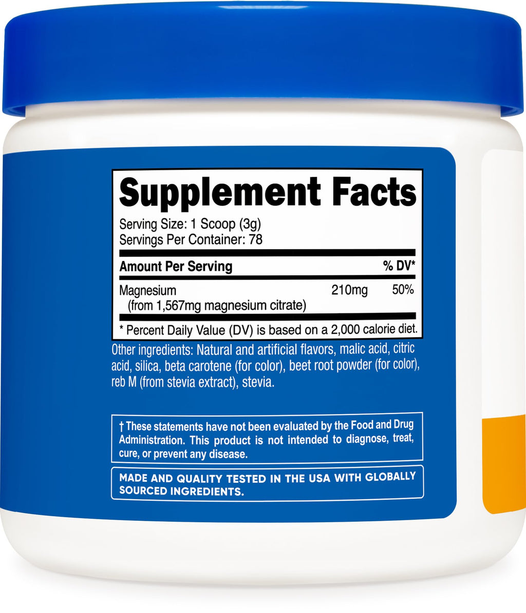 Magnesium citrate for stress relief and calm
