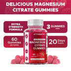 Magnesium citrate gummies for energy support
