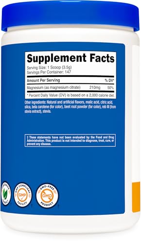 Magnesium citrate powder for active lifestyles