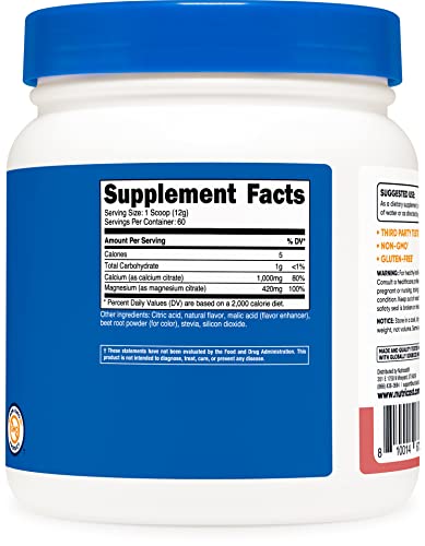Magnesium citrate powder for energy