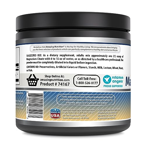 magnesium citrate powder for muscle relief