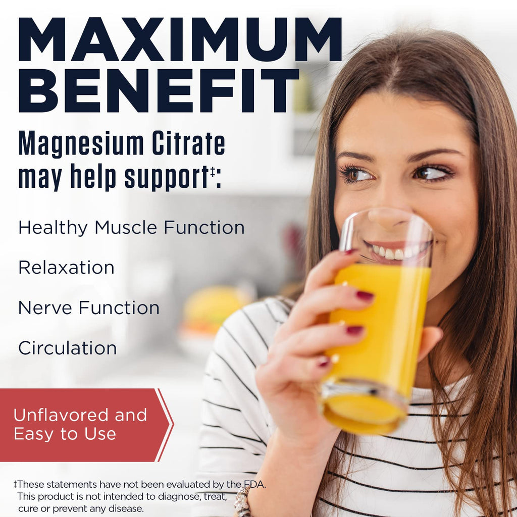magnesium citrate powder for relaxation