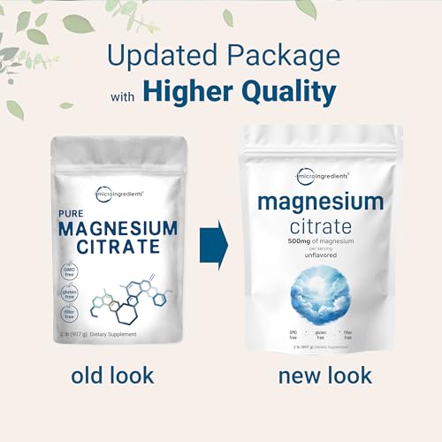 Magnesium citrate powder for stress relief