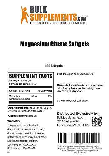 magnesium citrate softgels for relaxation