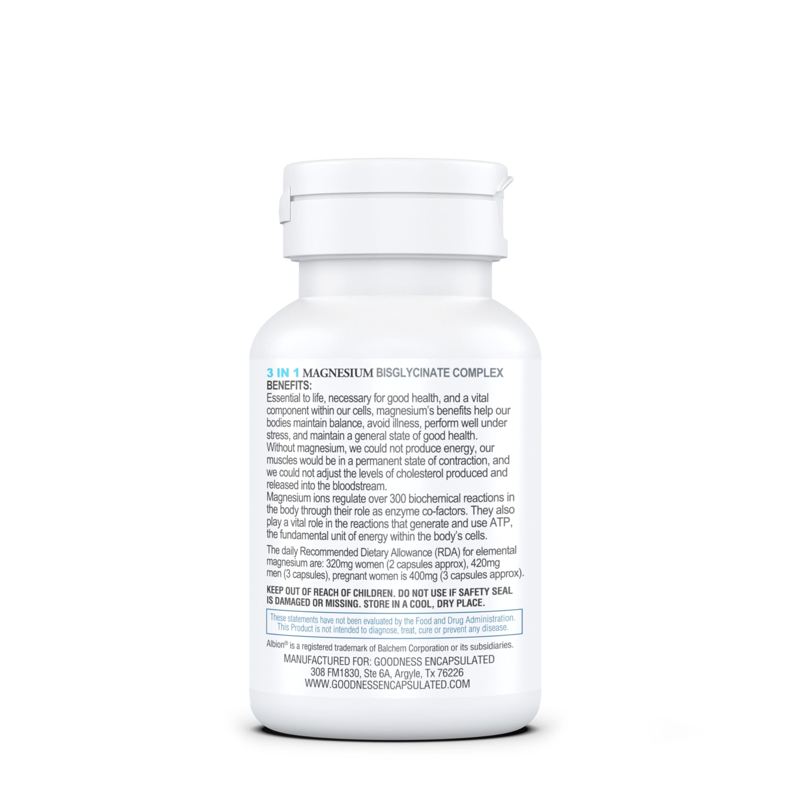magnesium complex for muscle relaxation