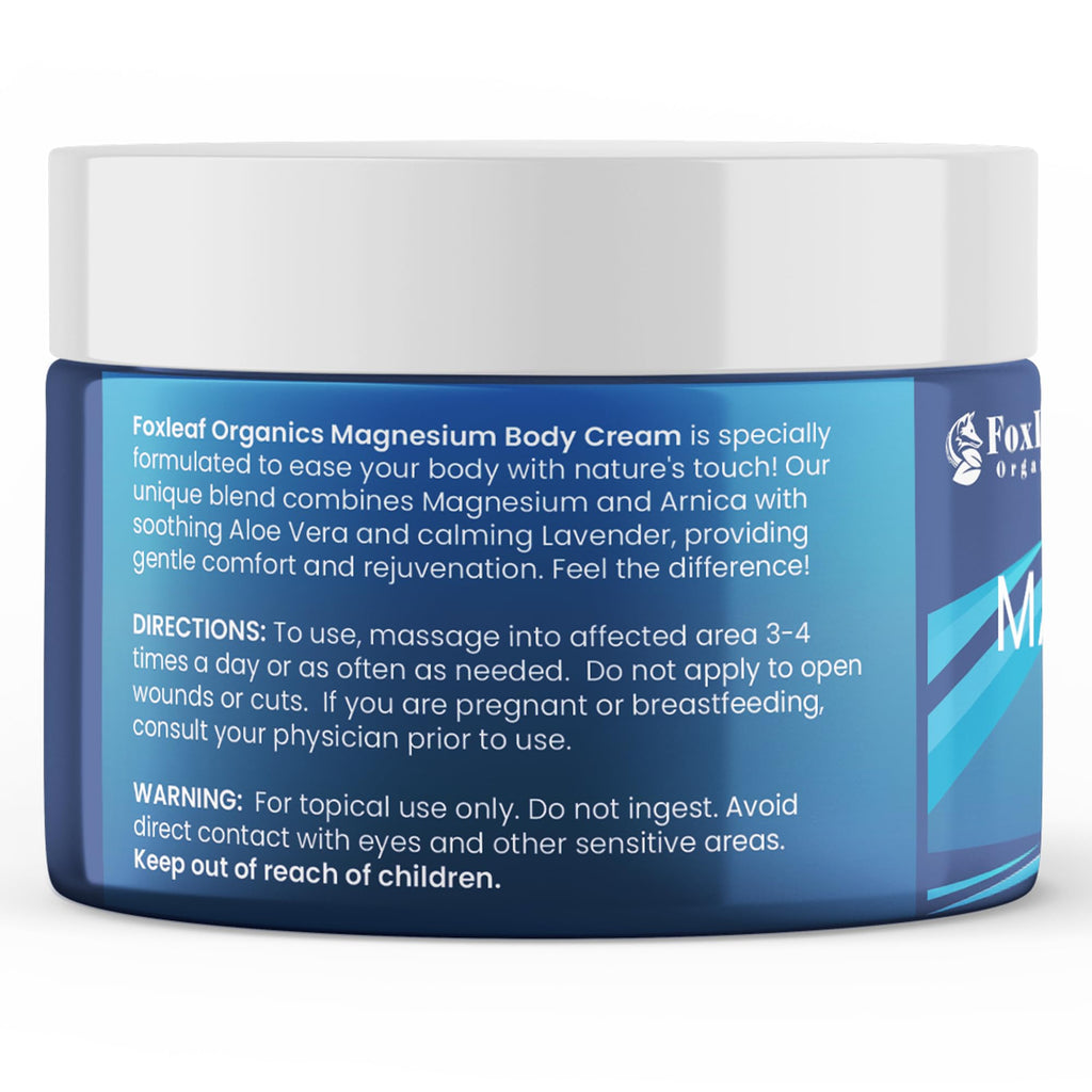 Magnesium cream for enhanced muscle recovery