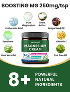 Magnesium cream for soothing sore muscles