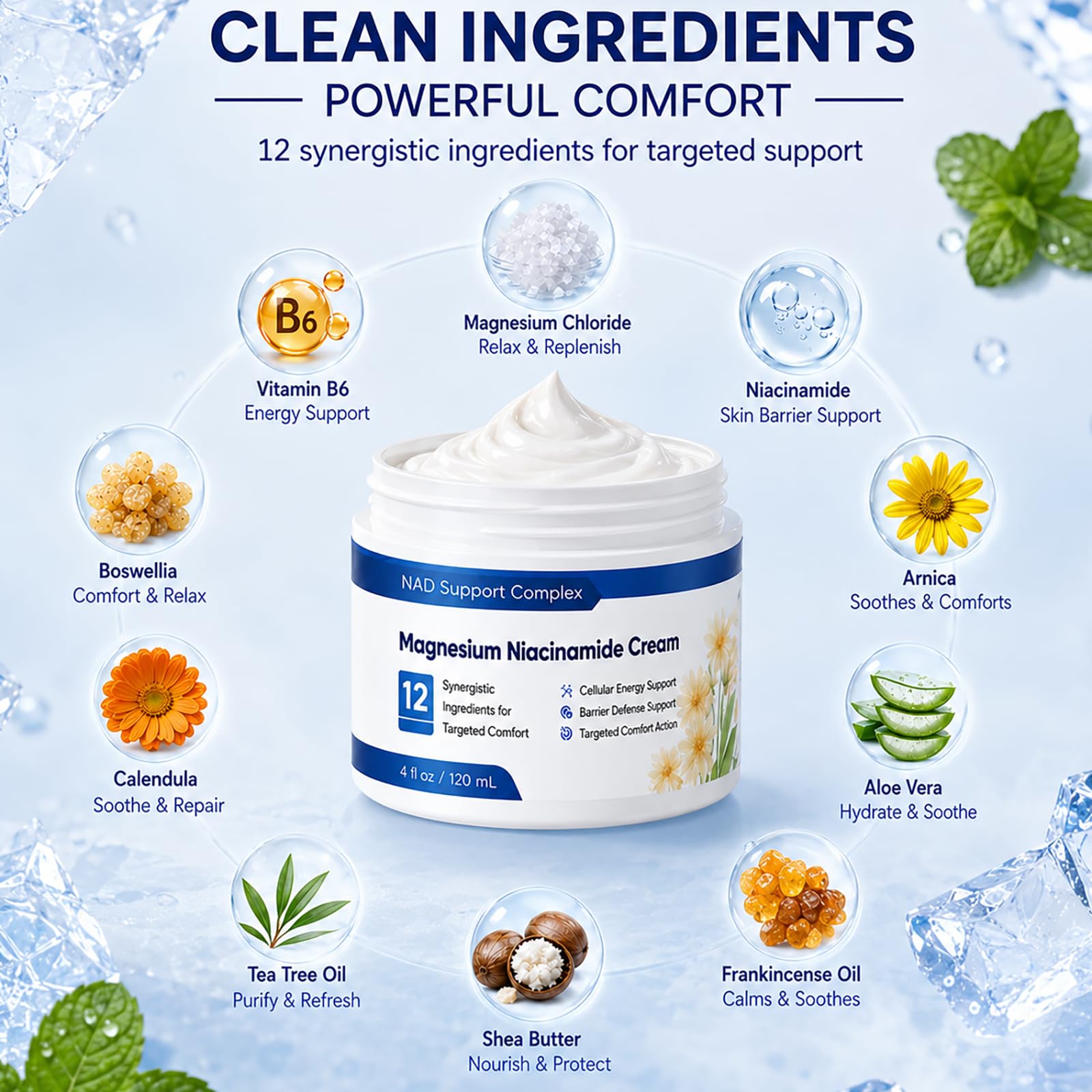 Magnesium cream for stress relief