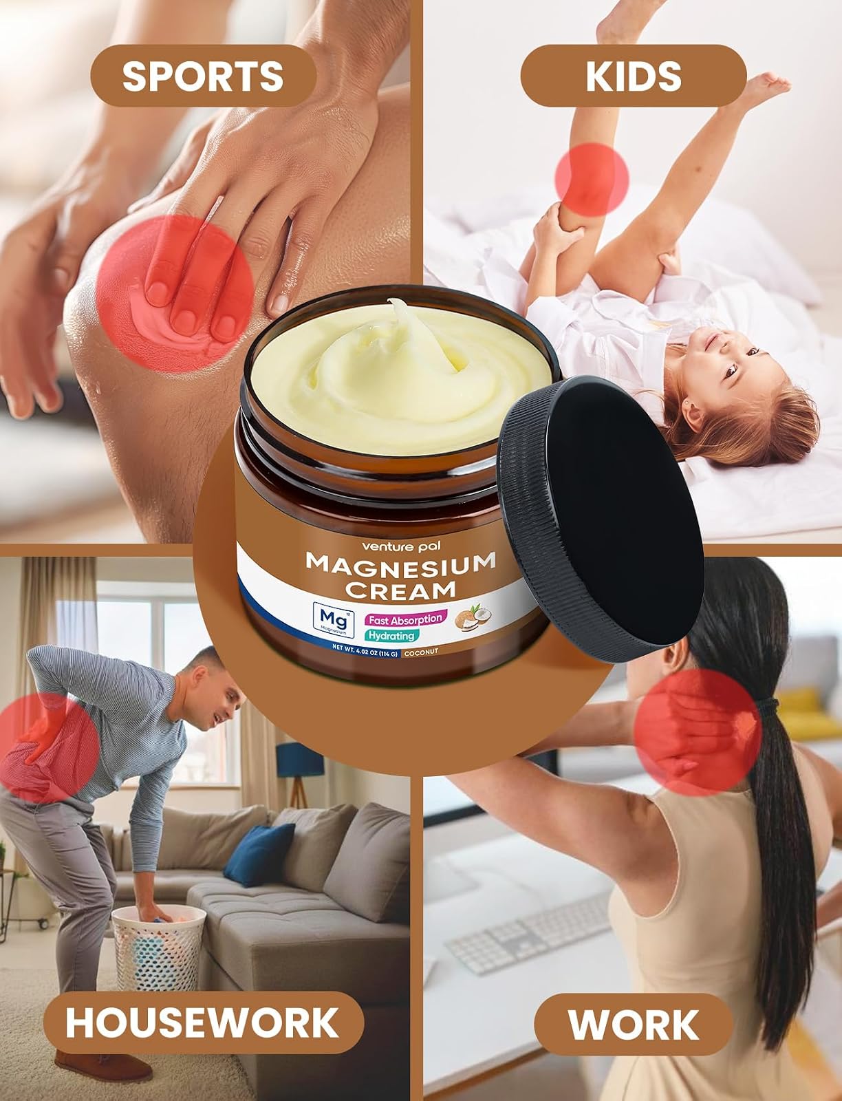 Magnesium cream to improve sleep quality