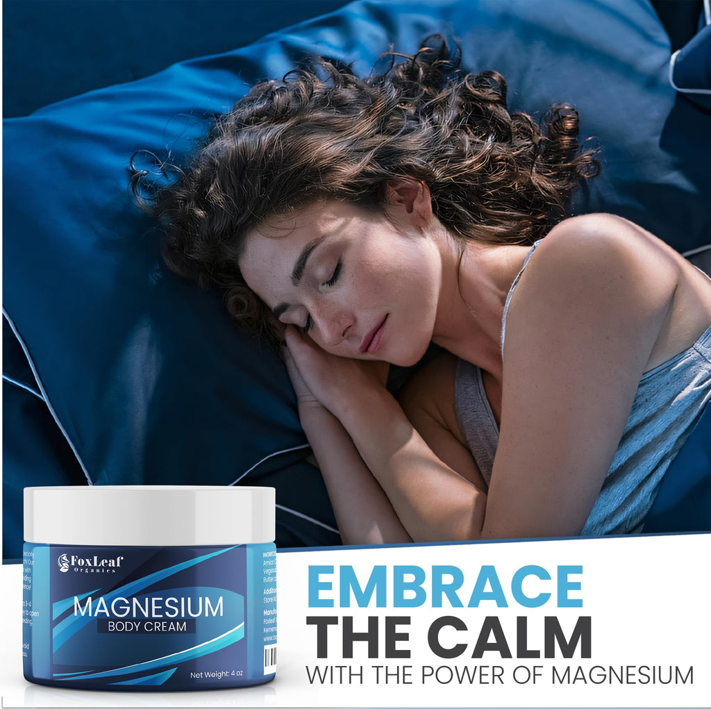 Magnesium cream to promote better sleep