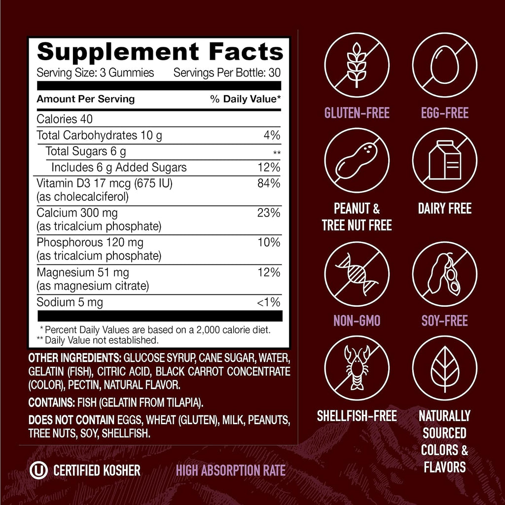 Magnesium D3 gummies for better absorption