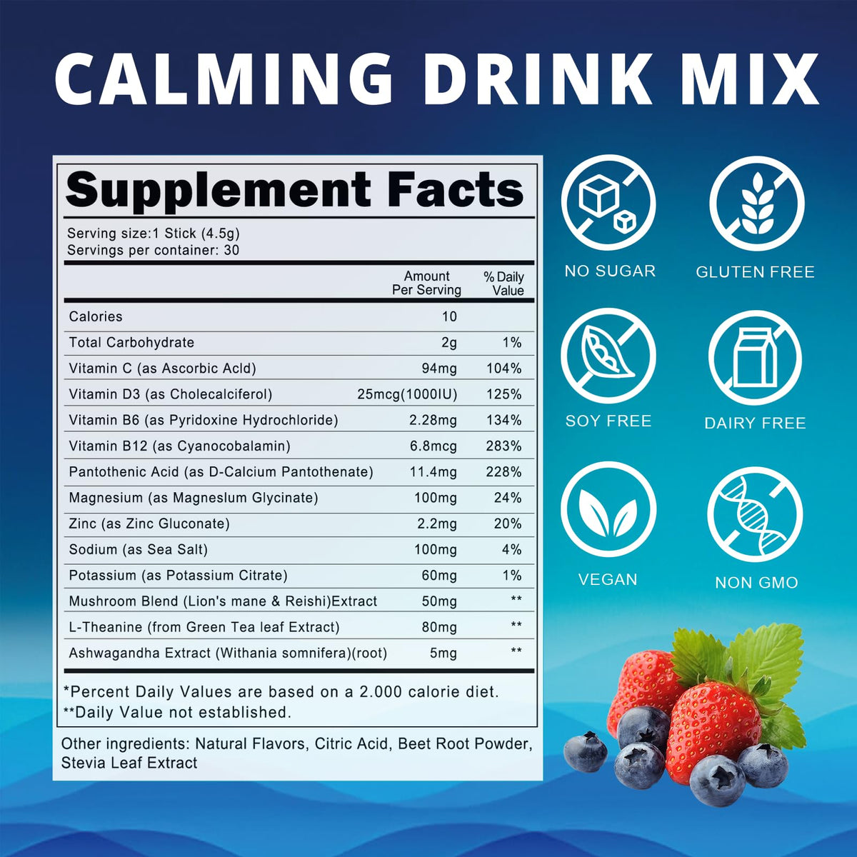 Magnesium drink mix for relaxation