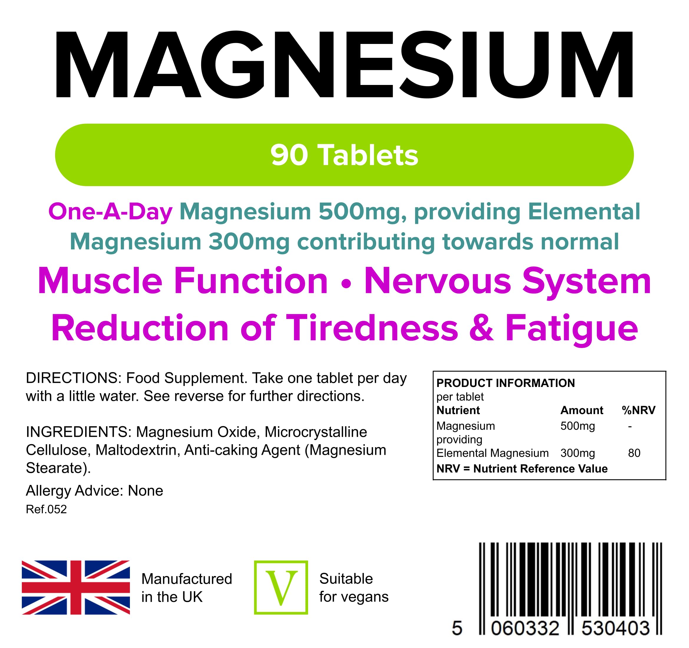 Magnesium for improved bone strength