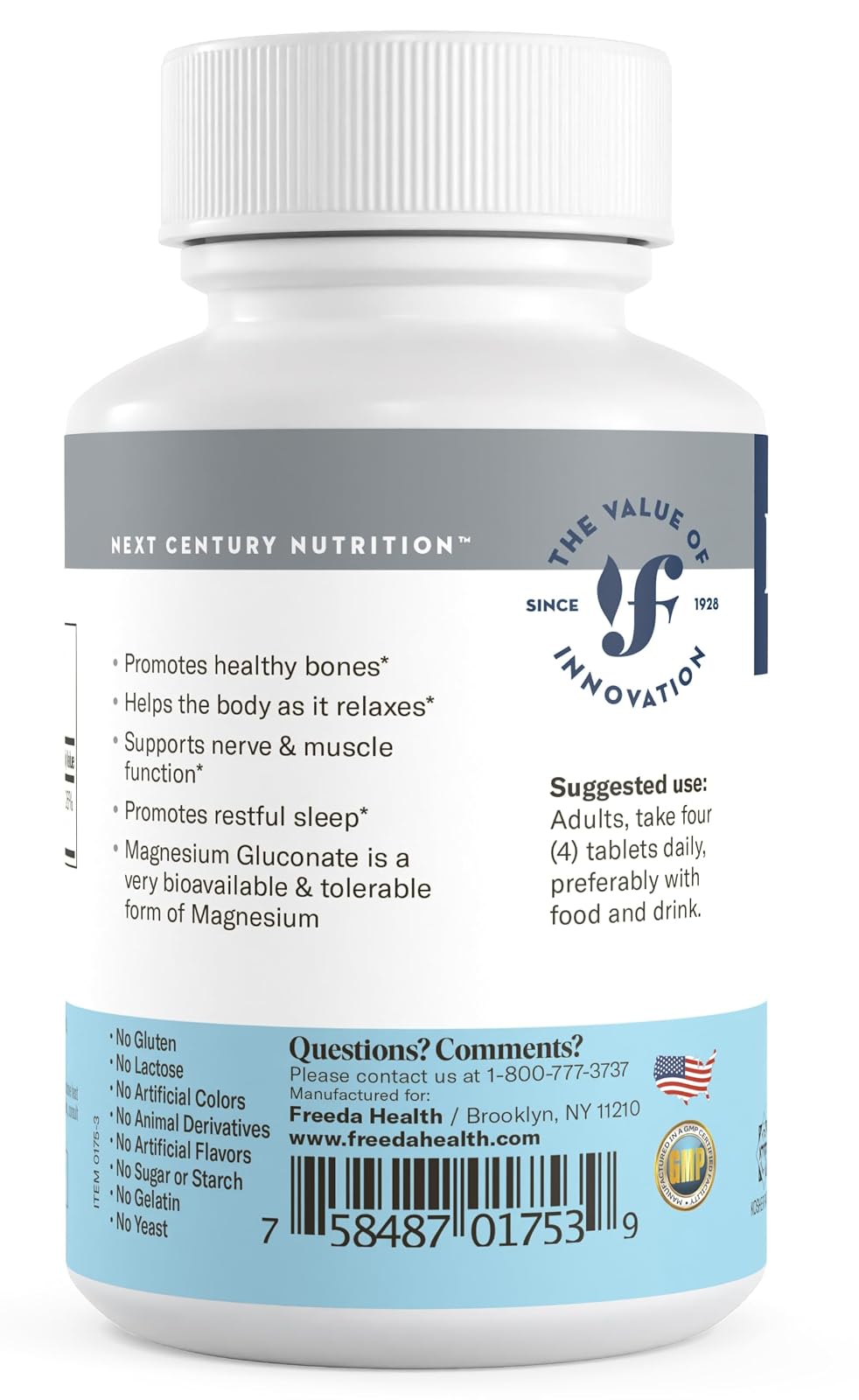 Magnesium gluconate for muscle recovery