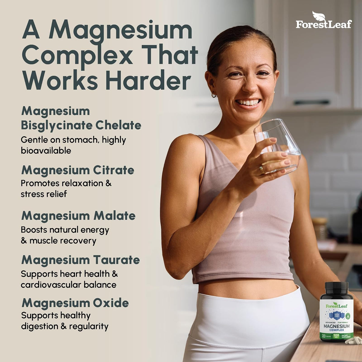 Magnesium glycinate capsules for better sleep