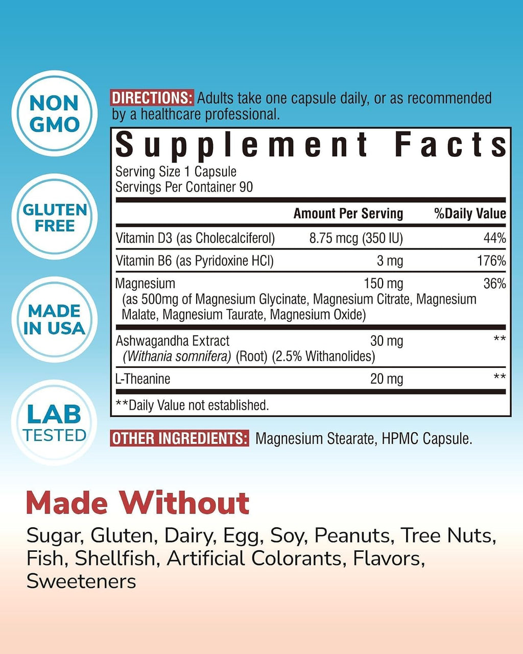 Magnesium glycinate capsules for better sleep