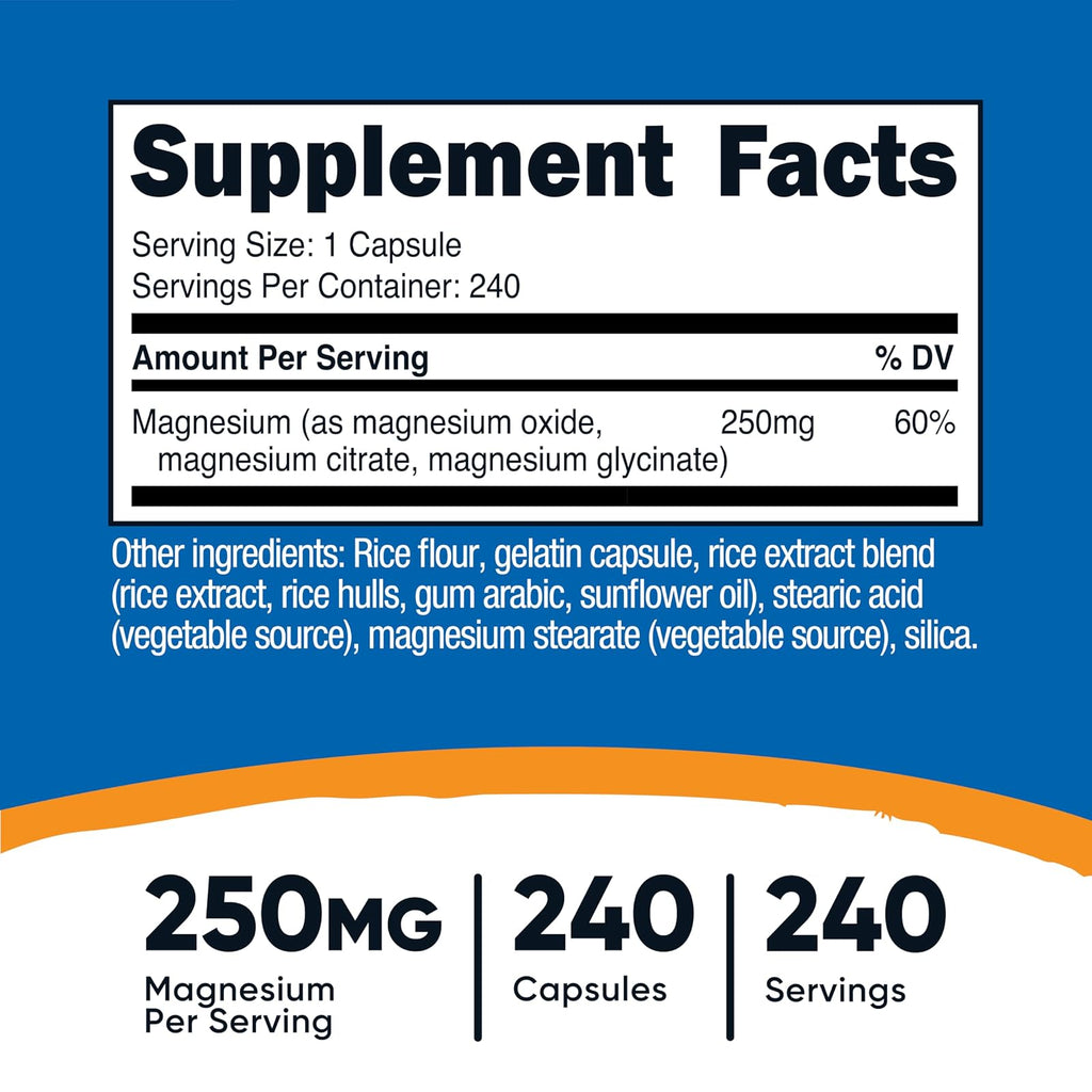 Magnesium glycinate capsules for better sleep