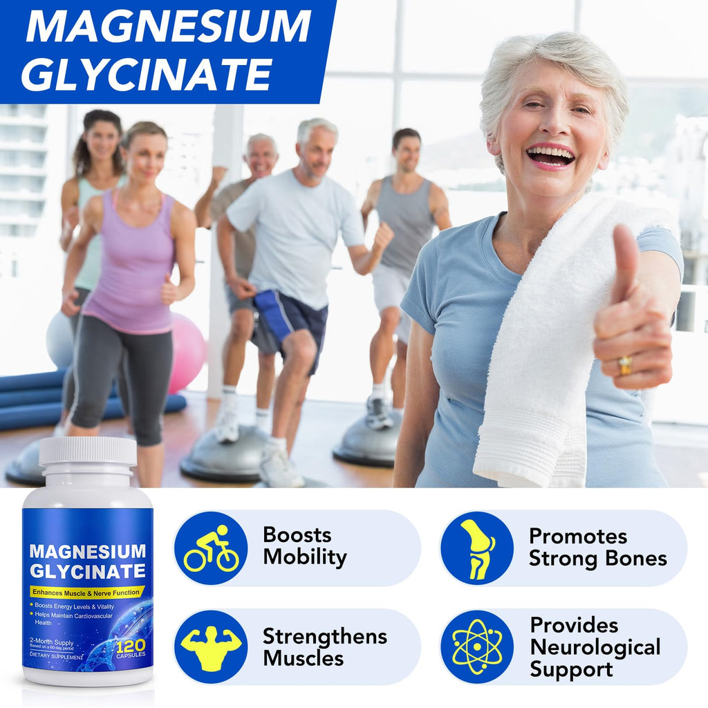 Magnesium glycinate capsules for digestive health