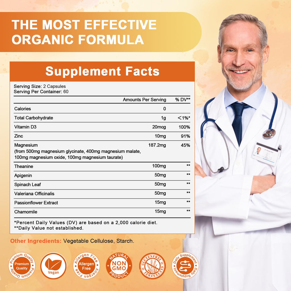magnesium glycinate capsules for nerve health