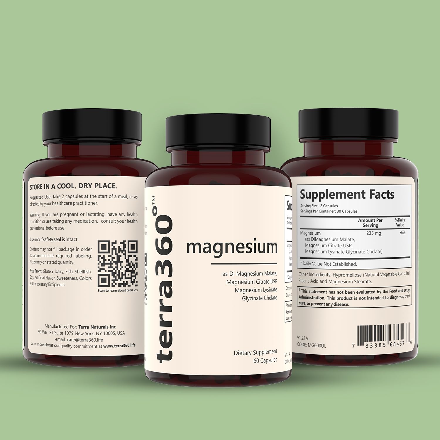 magnesium glycinate capsules for nerve support