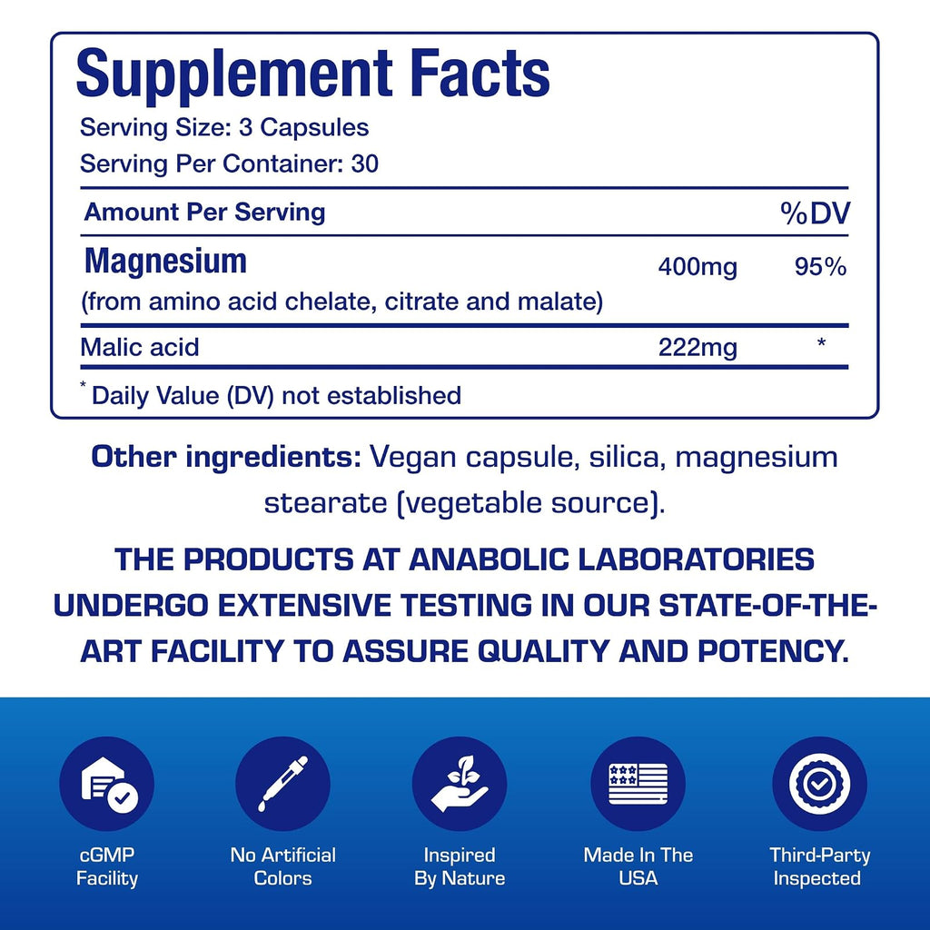 Magnesium glycinate capsules for sleep support