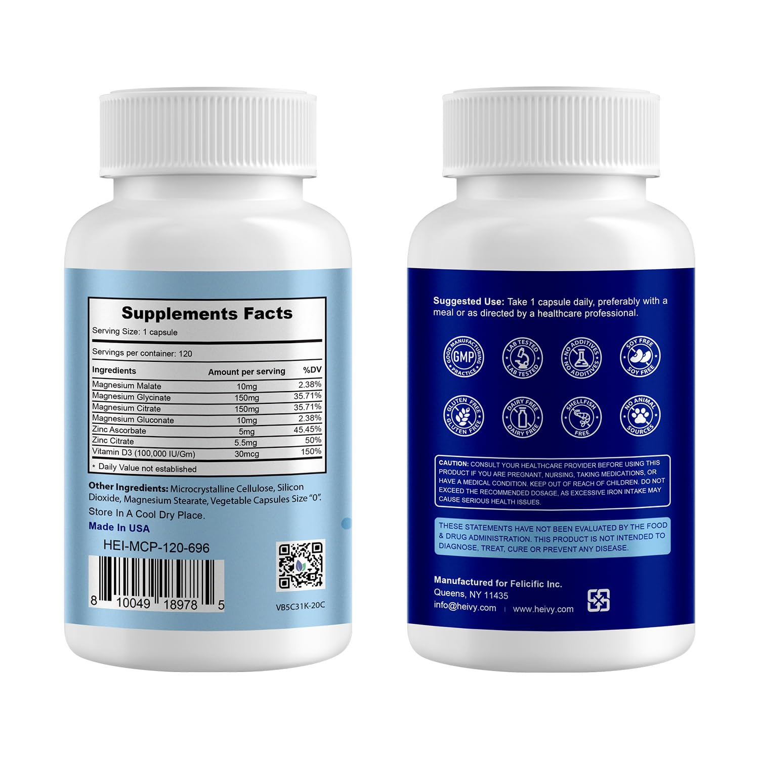 Magnesium glycinate complex for muscle relaxation