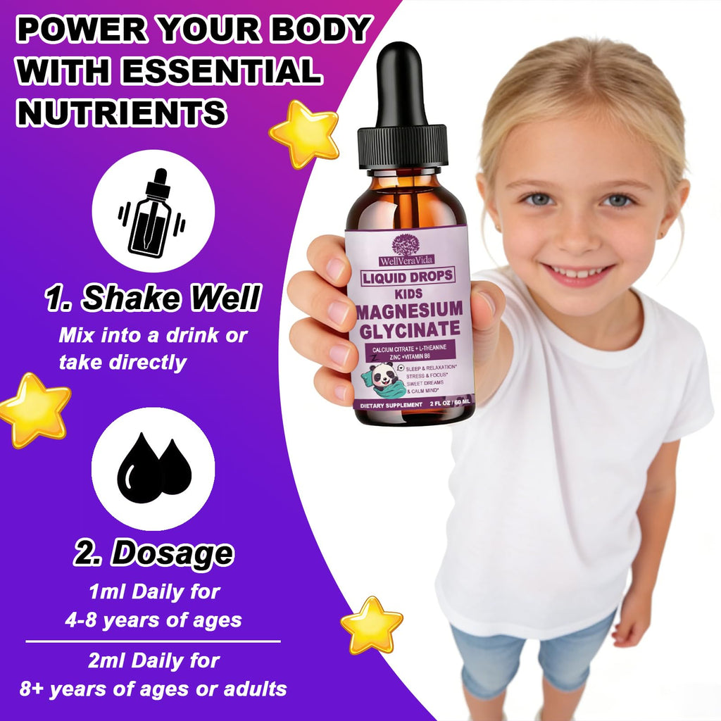 Magnesium glycinate drops for daily wellness