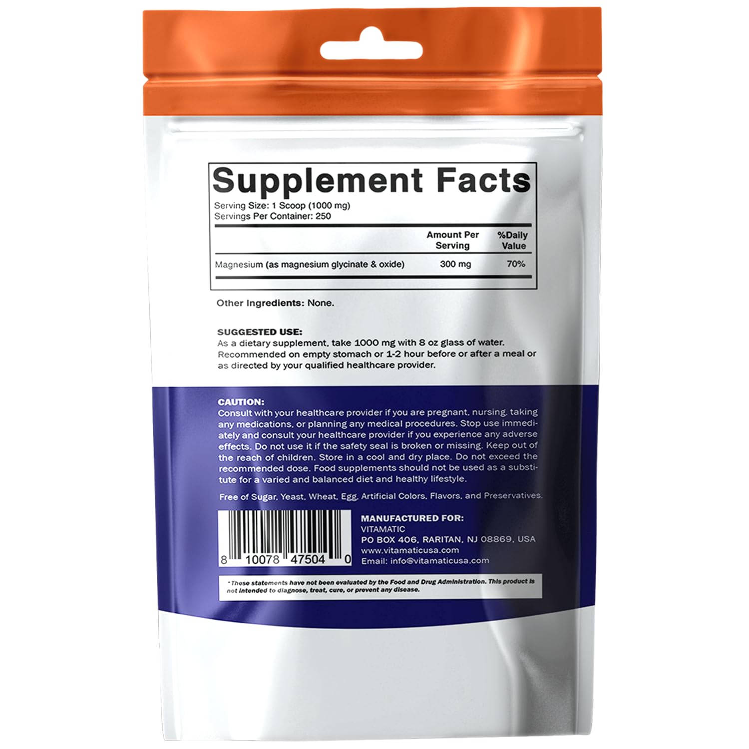 Magnesium glycinate for a balanced diet