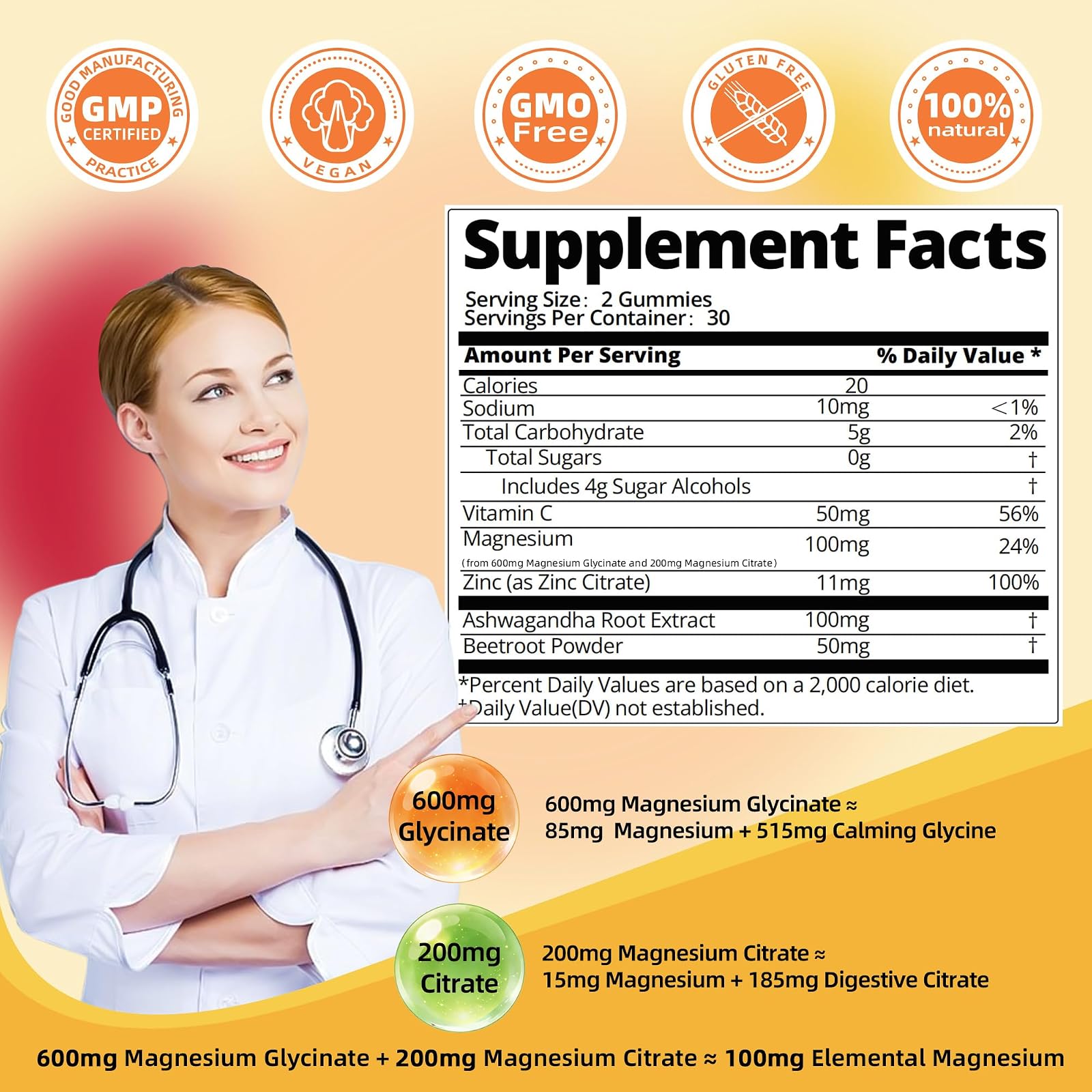 Magnesium glycinate for better sleep support