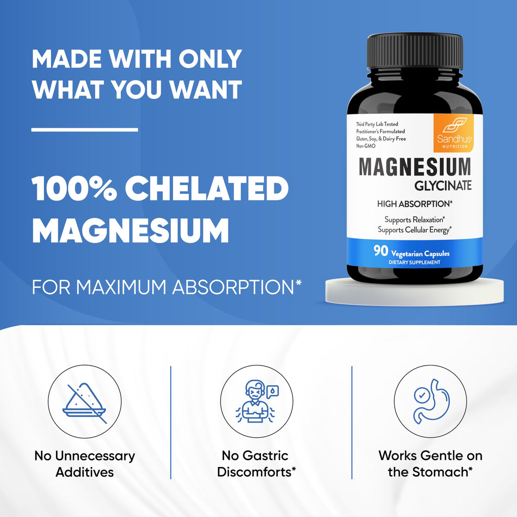 Magnesium glycinate for enhanced absorption