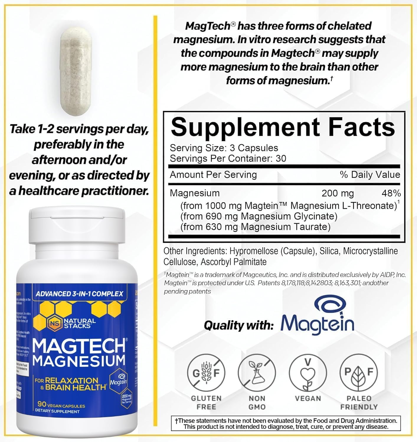 Magnesium glycinate for enhanced absorption