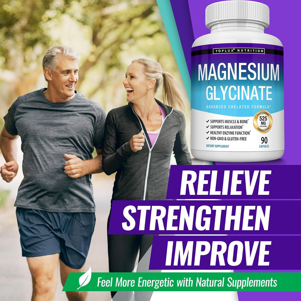 Magnesium glycinate for improved overall wellness