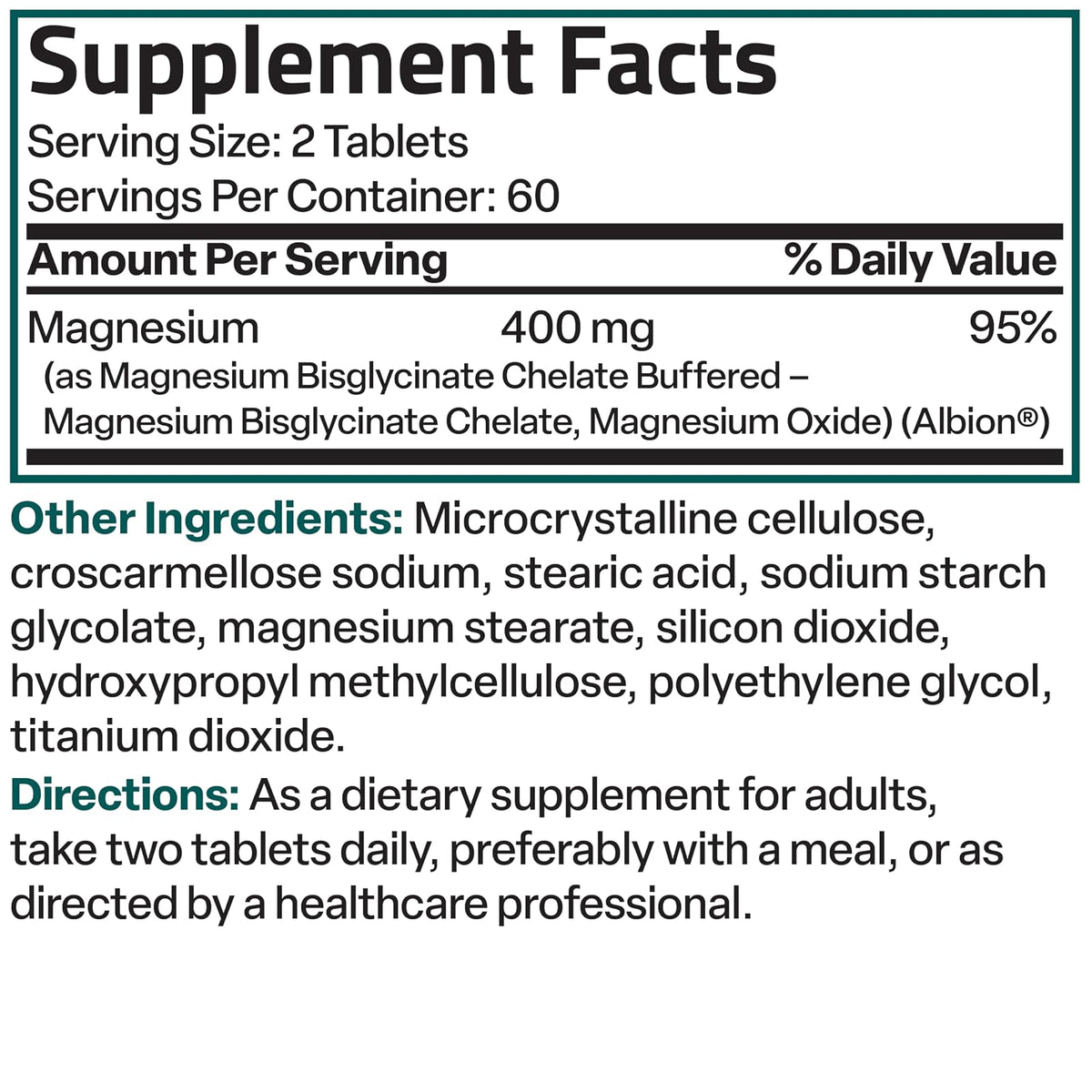 Magnesium glycinate for improved sleep quality
