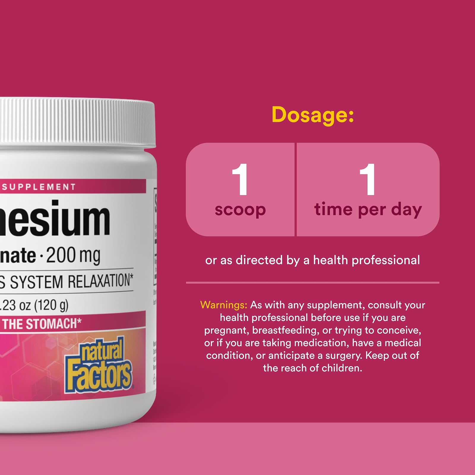Magnesium glycinate for muscle relaxation