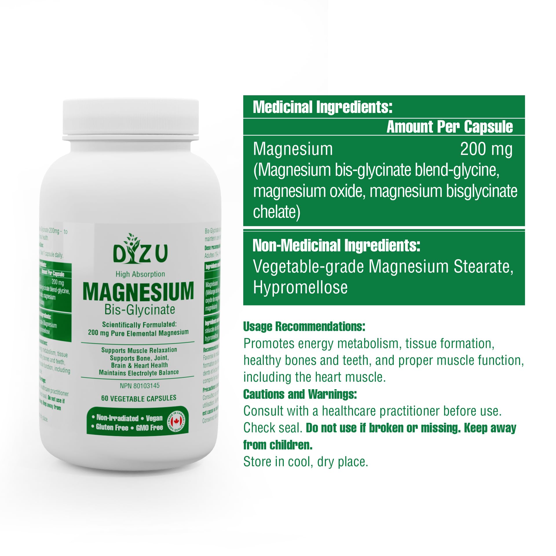 Magnesium glycinate for optimal health benefits