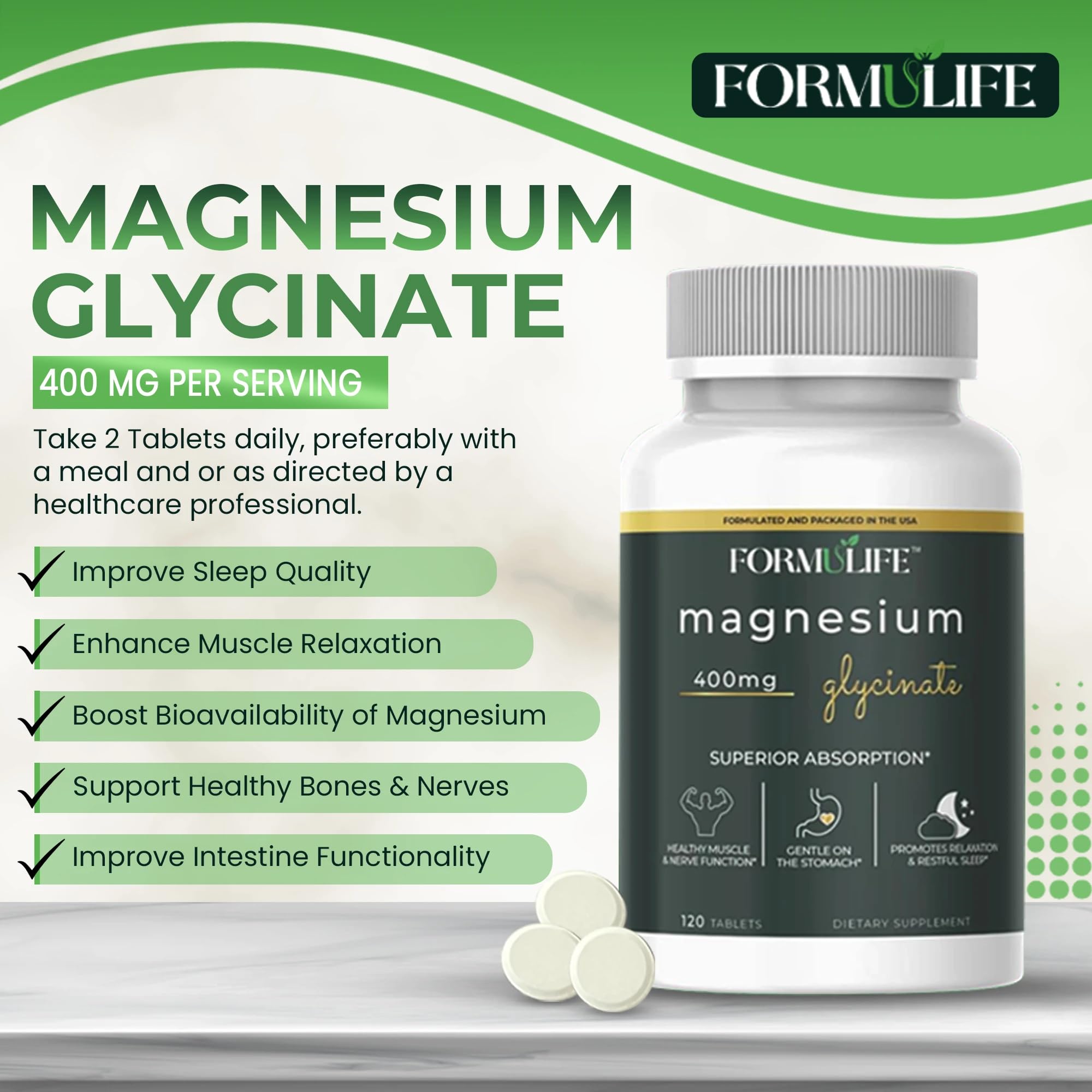 Magnesium glycinate for restful nights