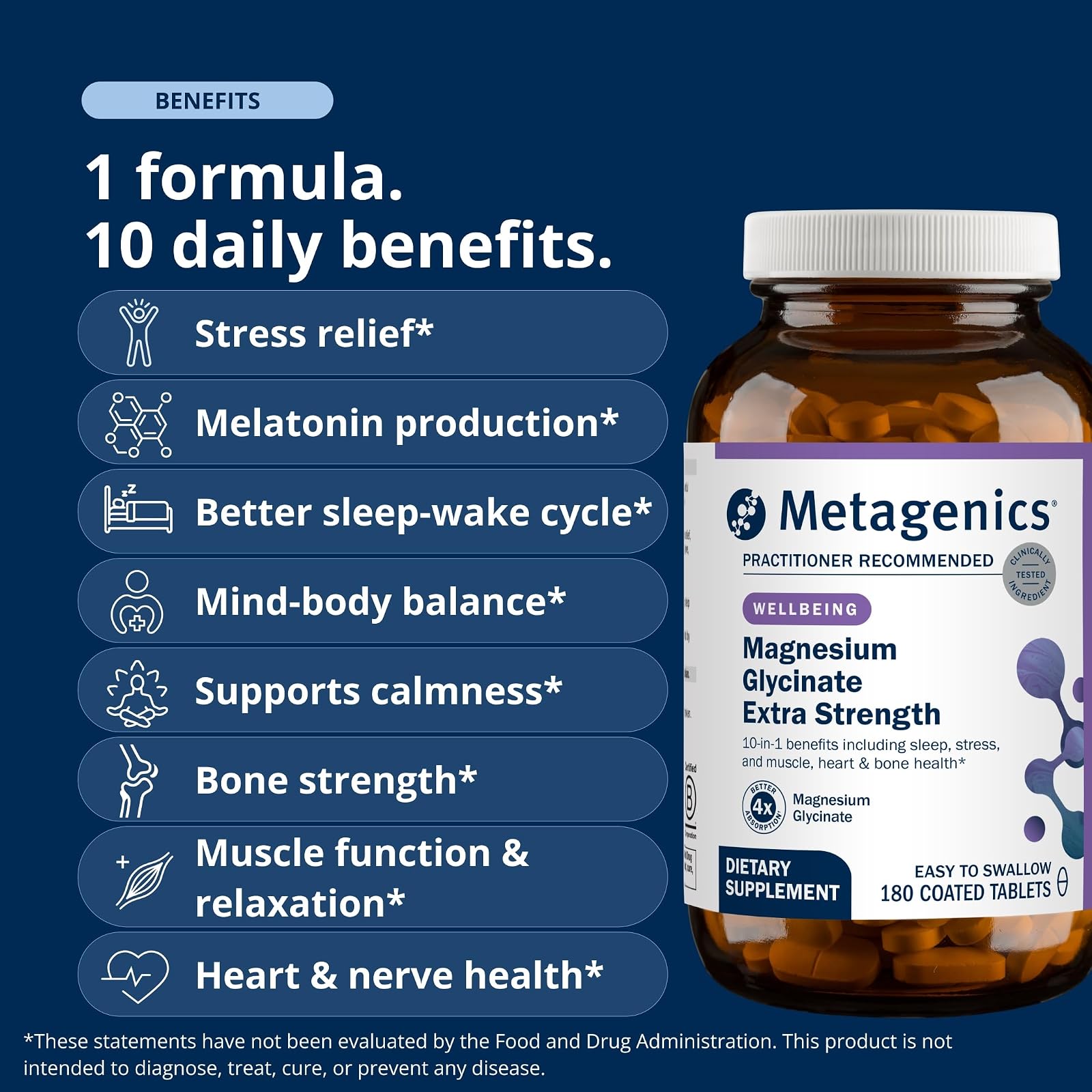 Magnesium glycinate for restful sleep
