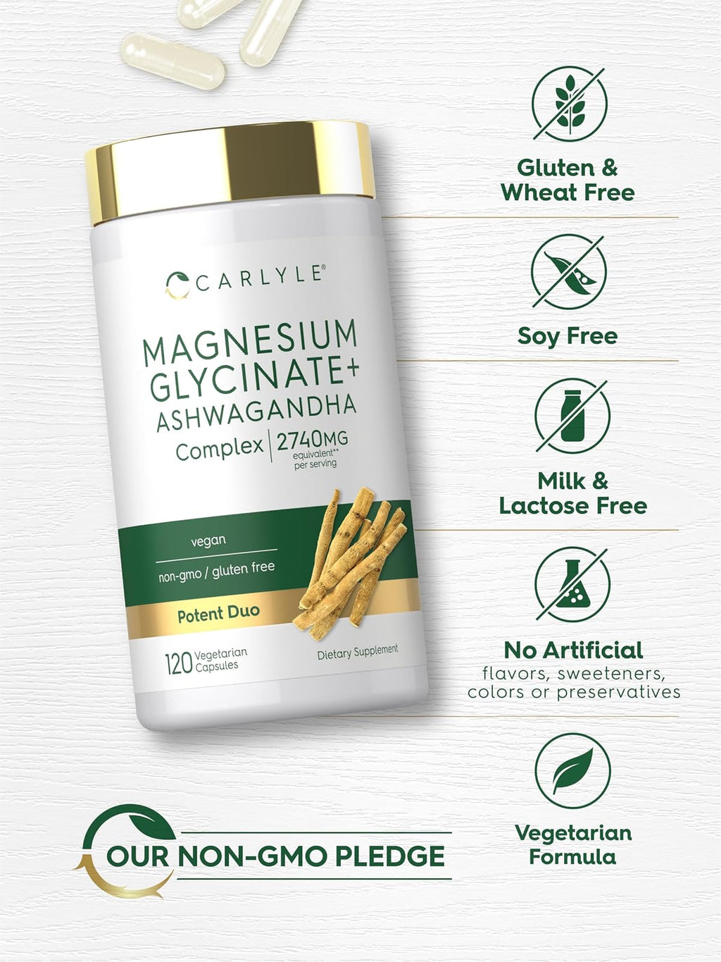 Magnesium glycinate for stress relief