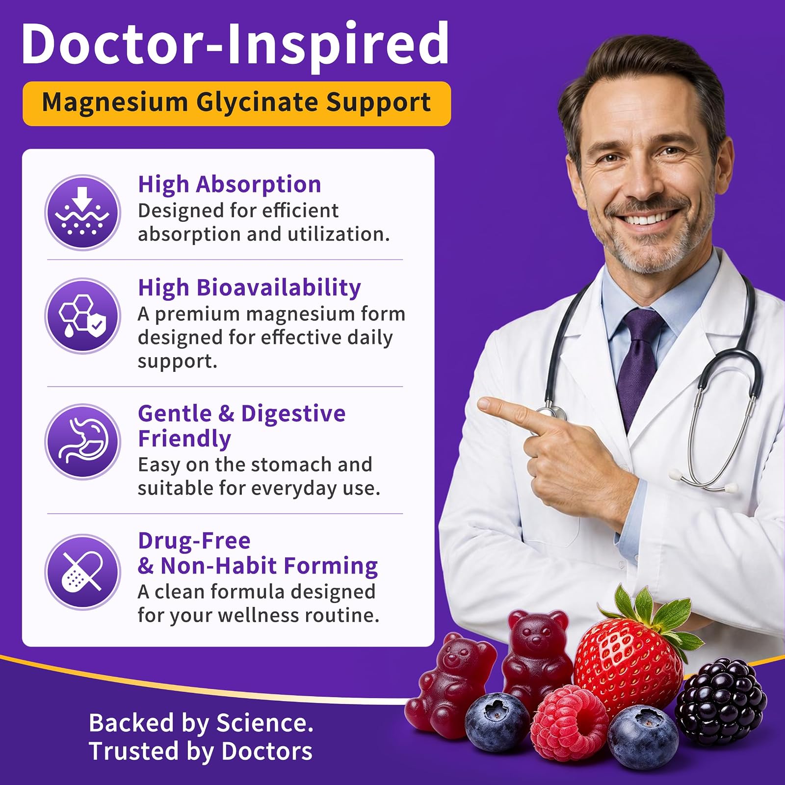 Magnesium glycinate gummies for better sleep