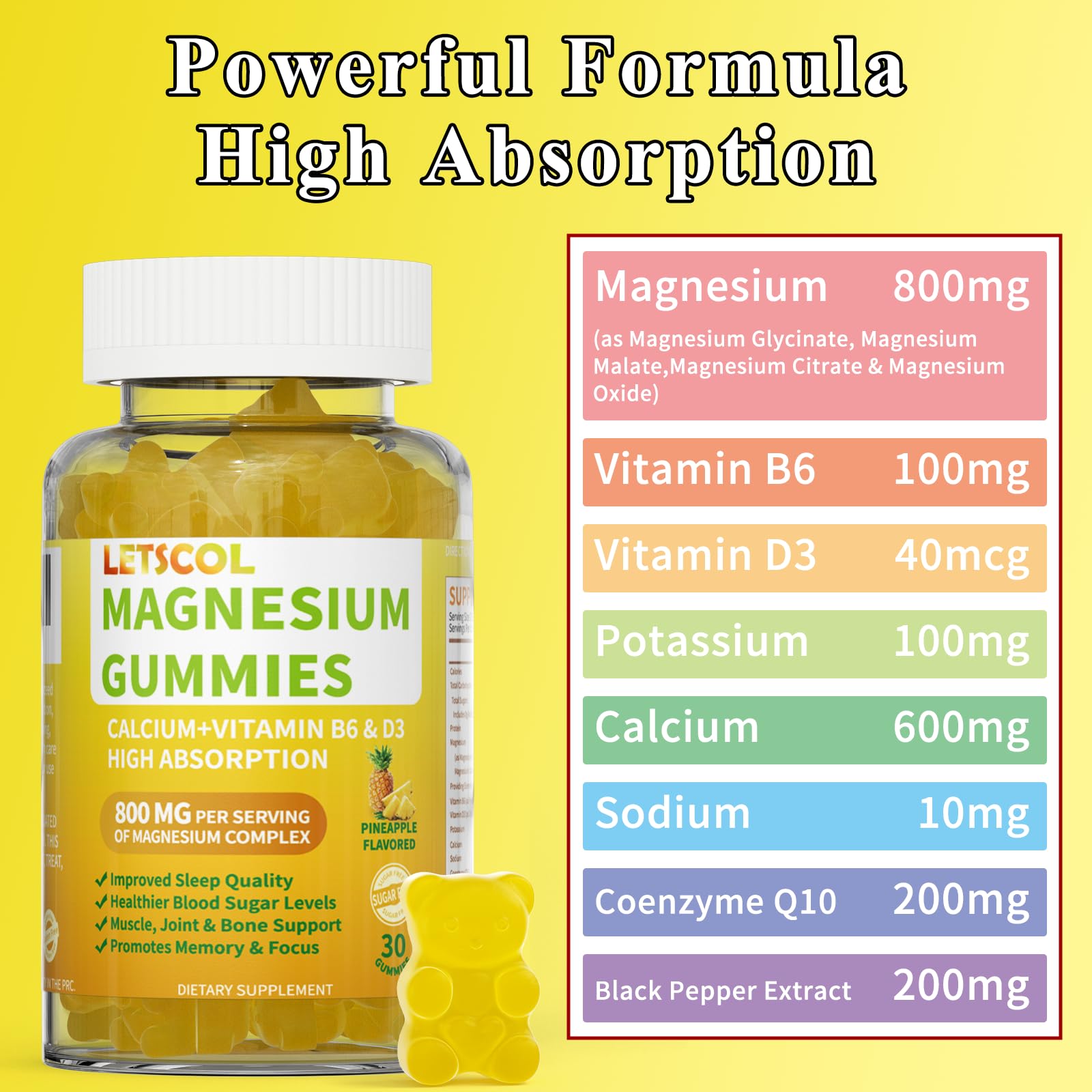 Magnesium glycinate gummies for daily wellness
