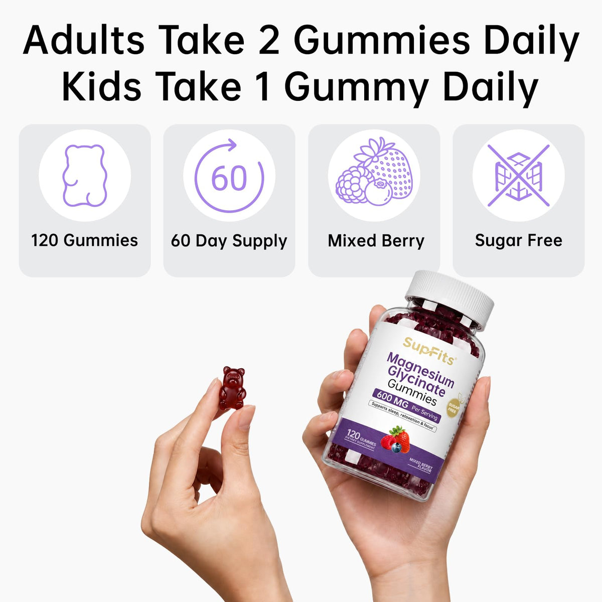 Magnesium glycinate gummies for daily wellness