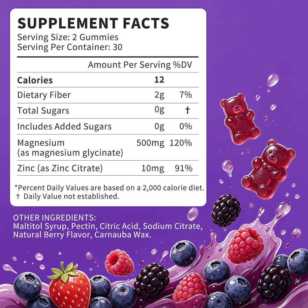 Magnesium glycinate gummies for digestive support
