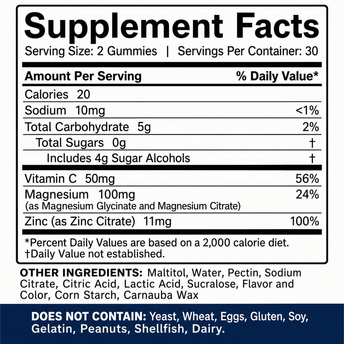 Magnesium glycinate gummies for improved mood