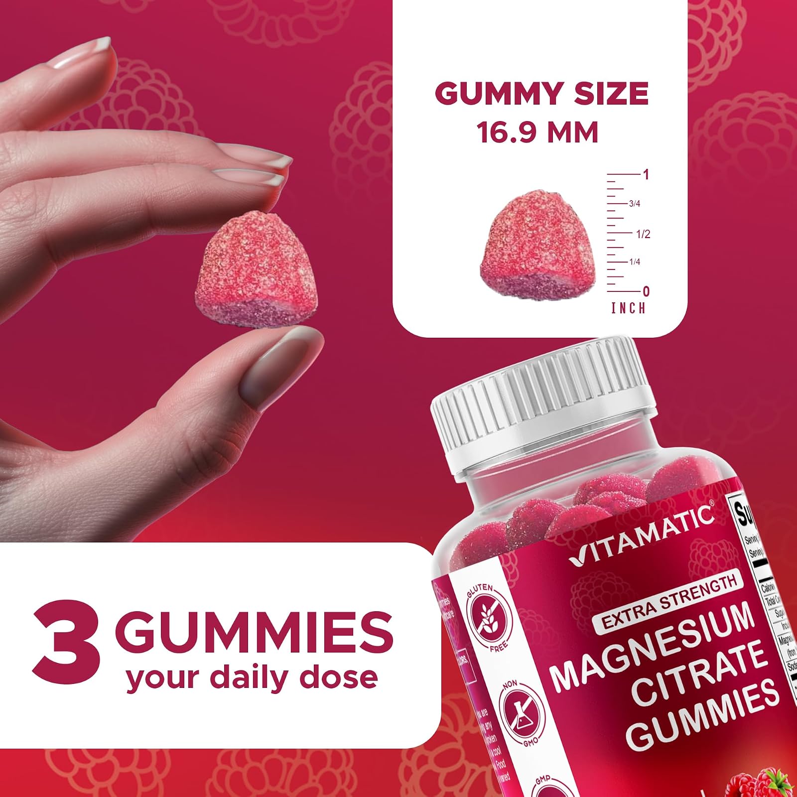 Magnesium glycinate gummies for muscle support
