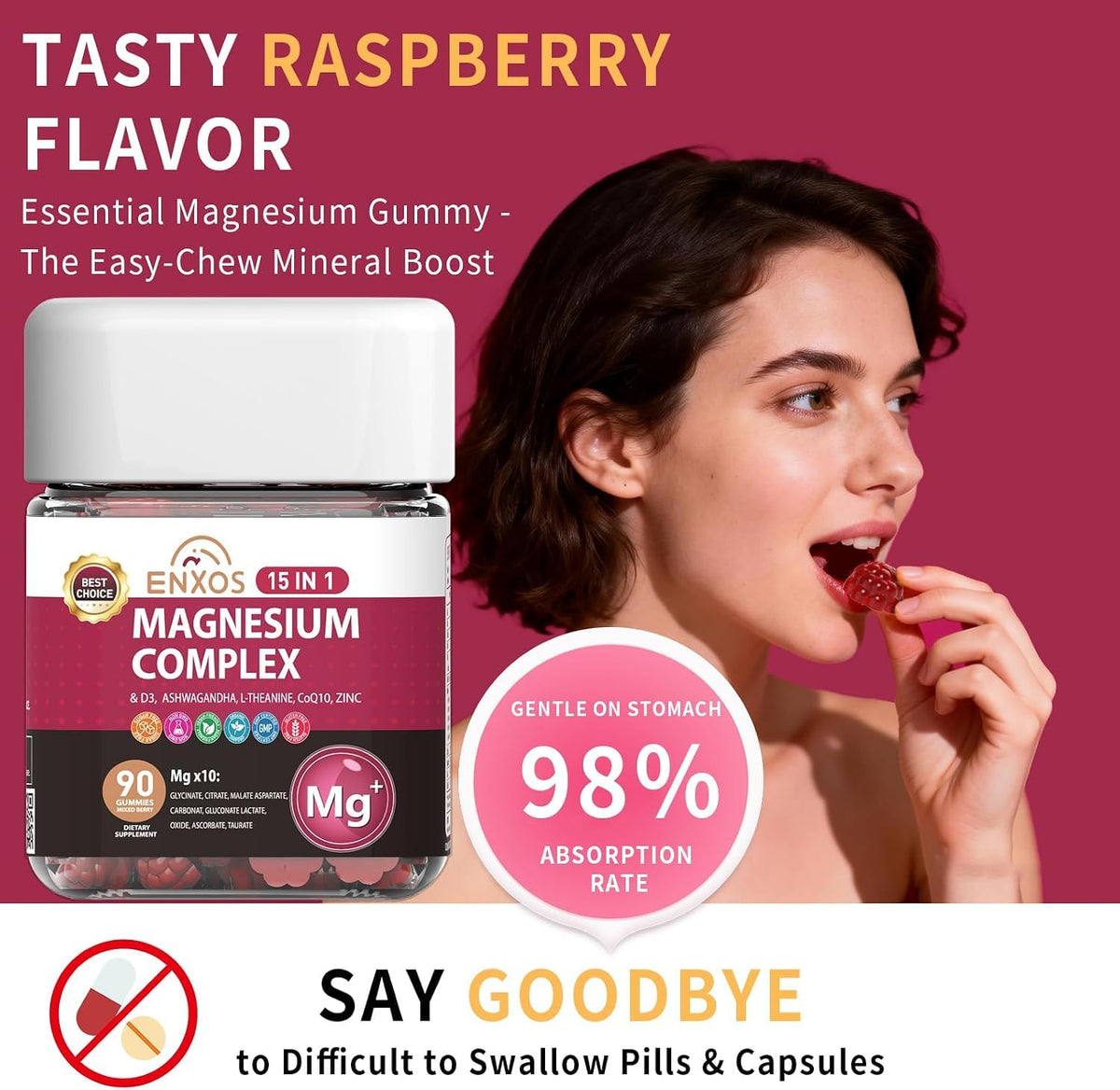 Magnesium glycinate gummies for muscle support