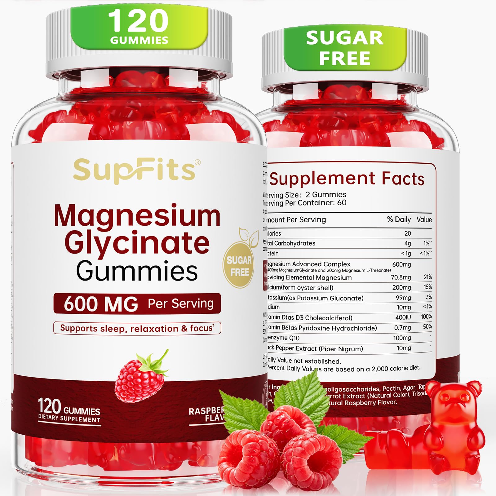 Magnesium glycinate gummies for relaxation