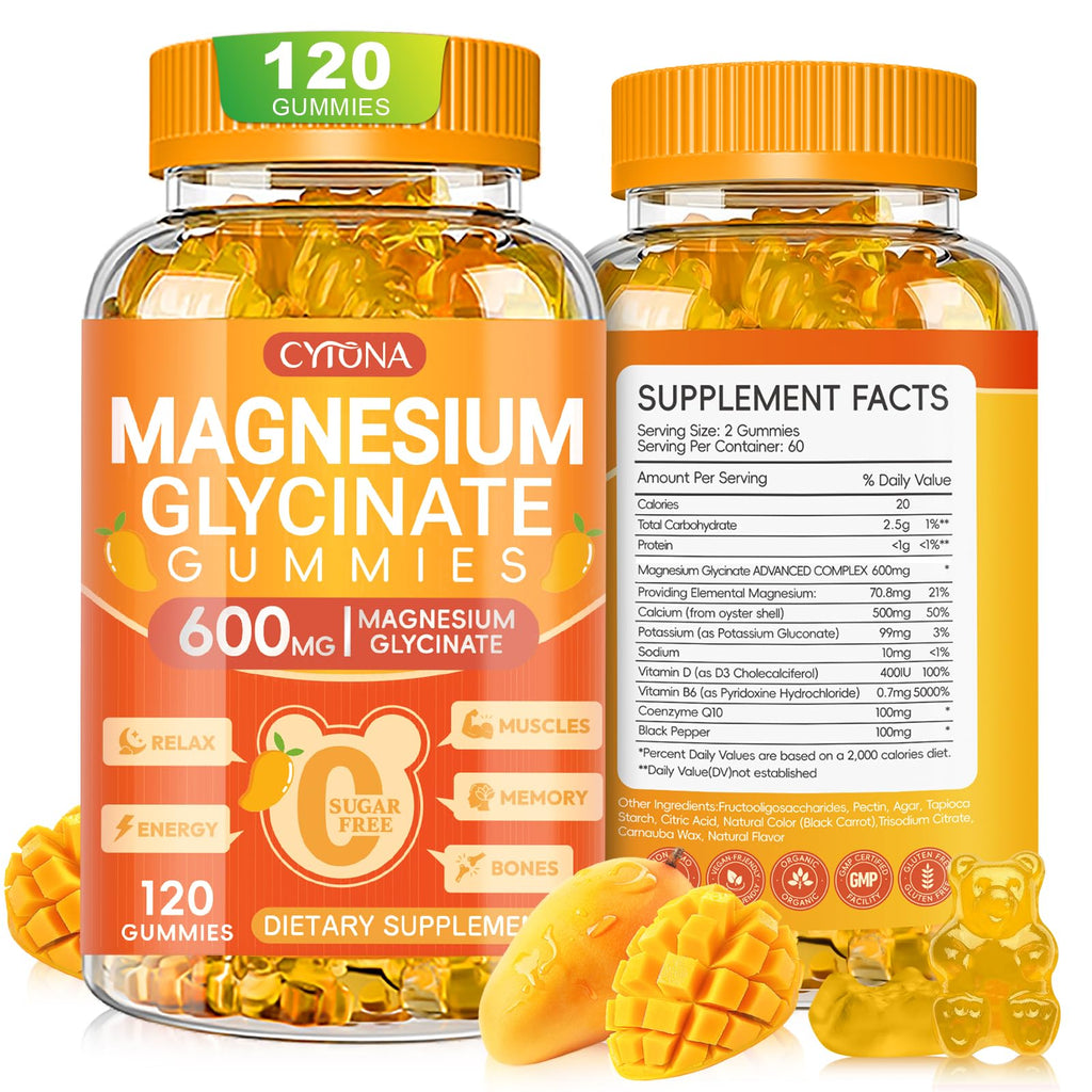 Magnesium glycinate gummies for relaxation
