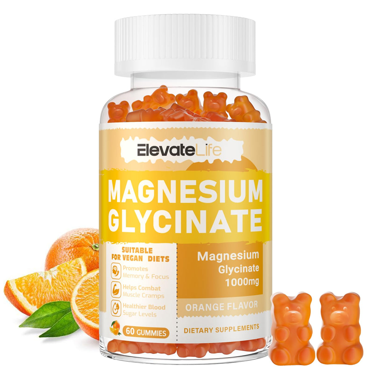 Magnesium glycinate gummies for relaxation
