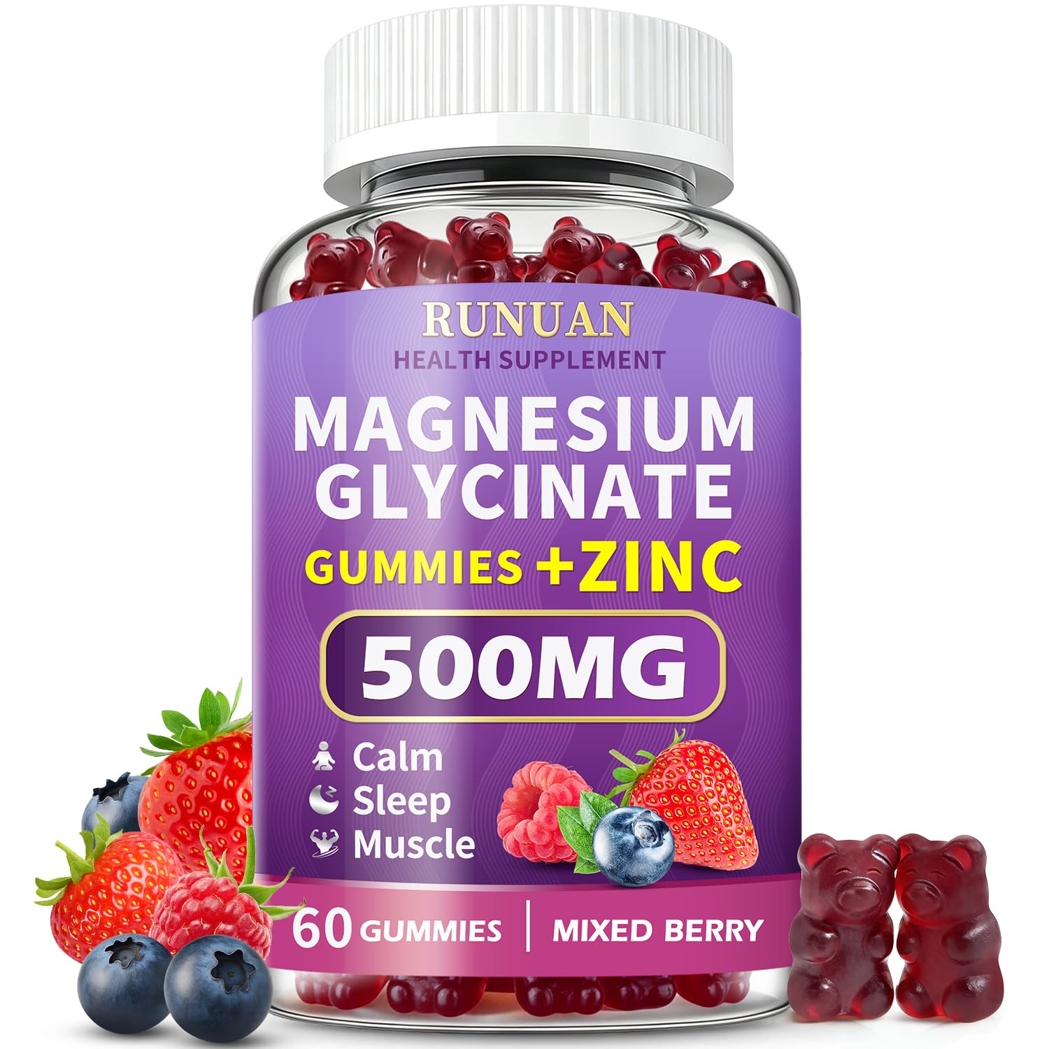 Magnesium glycinate gummies for relaxation